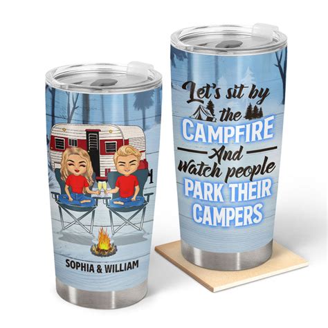 Camping Chibi Couple Lets Sit By The Campfire Personalized Custom T The Next Custom T