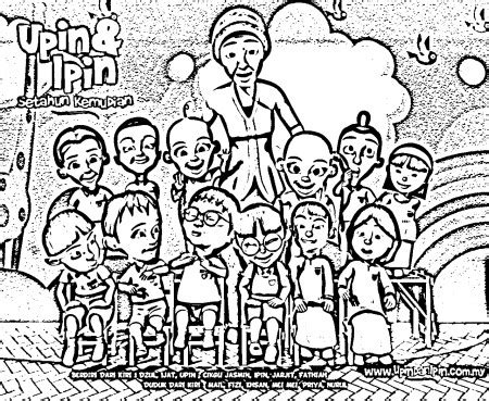 Upin Ipin Coloring Sheet