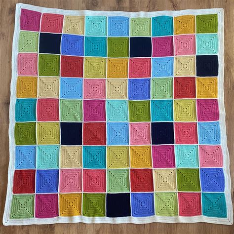 Beginner Patchwork Granny Square Crochet Blanket Pdf Digital Pattern