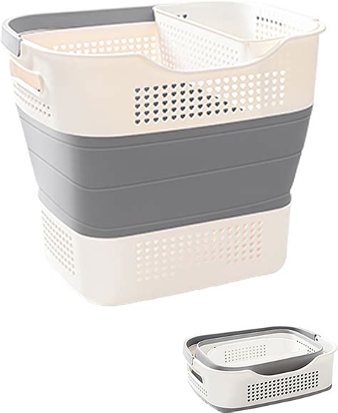 Beinilai 43l Collapsible Laundry Basket Foldable Laundry Basket Plastic With
