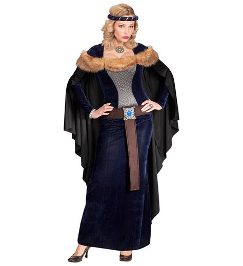 Deluxe Medieval Viking Princess Costume Blue
