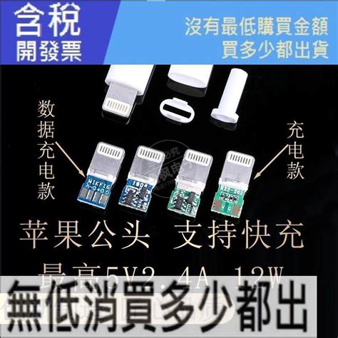 蘋果公頭帶板lightning頭帶ic Diy配件 相容最新版本 快充24a 露天市集 全台最大的網路購物市集