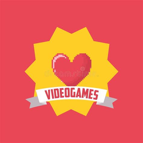 Video Game Heart Stock Vector Illustration Of Simulation 112364293