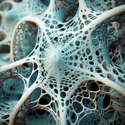 Dark White And Light Cyan Intricate 3d Modeling And Rendering Of