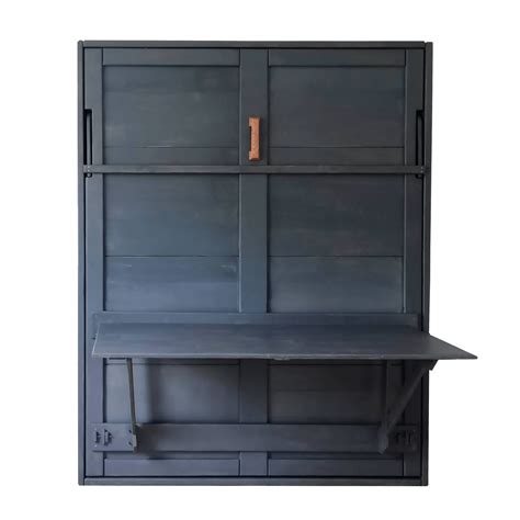 Blue Murphy Bed With Desk Make Space For Work