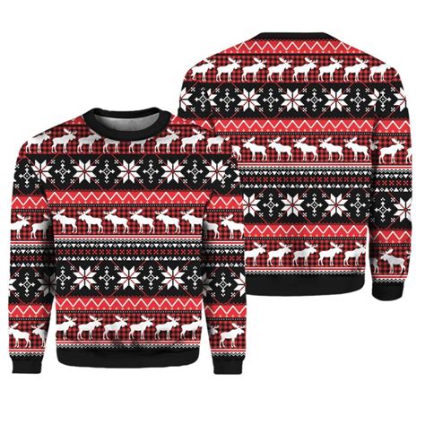 Moose Christmas Party Ugly Christmas Sweater Grishko