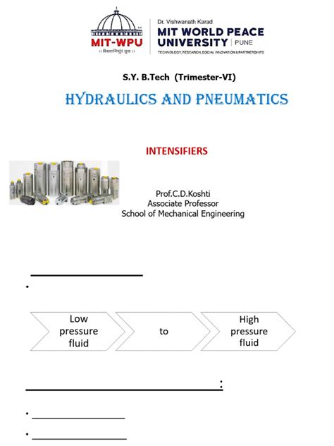 Understanding Hydraulic Intensifiers Pdf