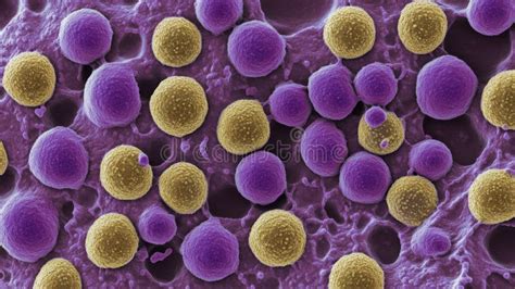 Golden Staphylococcus Bacteria Under A Microscope Science Health Medicine People Diseases