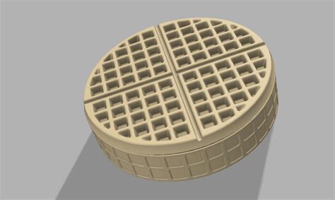Waffle Box Threaded Keepsake Box No Butter 3d Model By