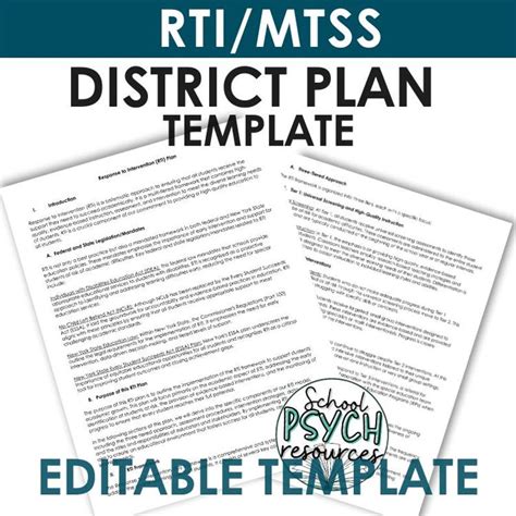 Complete Rti Mtss Process Template And Forms Documentation Editable