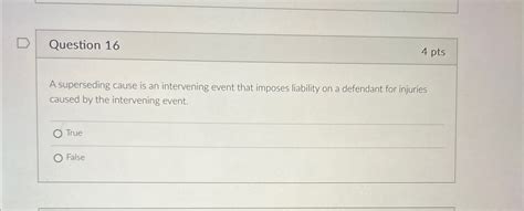 Solved Question 164 ﻿ptsa Superseding Cause Is An
