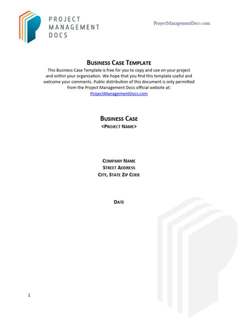 Plantilla Caso De Negocio Business Case Template Pdf Informática
