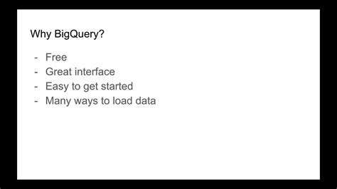 Intuitive Sql For Analytics Why Bigquery Youtube