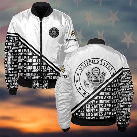 Customized Us Military Bomber Jacket Proud Us Military Printed Jacket