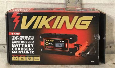 Viking 4 Amp Fully Automatic Microprocessor Controlled Battery Charger