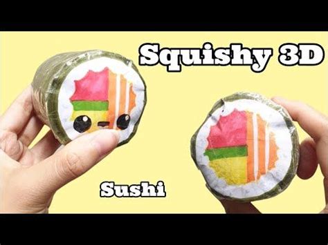 Cách Làm Squishy 3d Hình Sushi Diy 3d Paper Squishy Nana Art And