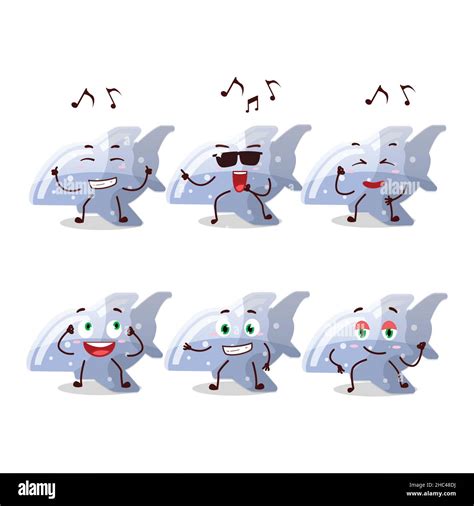 An Image Of Plane Blue Gummy Candy Dancer Cartoon Character Enjoying The Music Vector