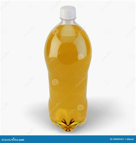 Carbonated Orange Soft Drink Plastic Bottle Stock Illustration