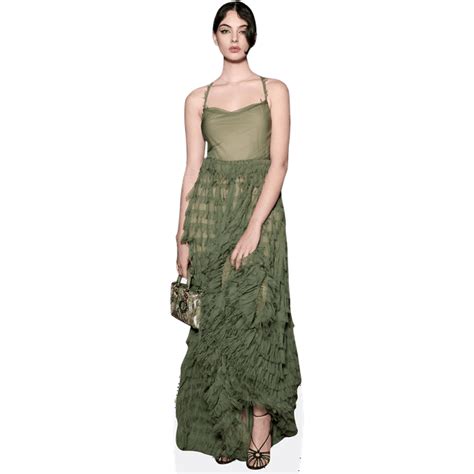 Deva Cassel Green Dress Mini Cardboard Cutout Standee