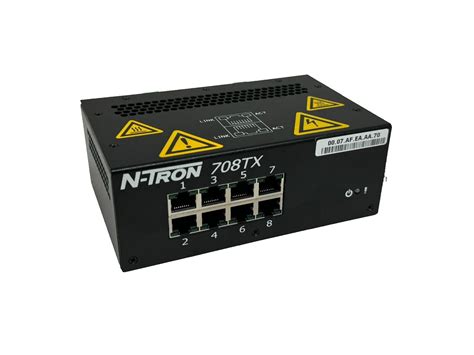 Used N Tron 708tx Industrial Ethernet Switch 10 30v 0 25a Sb Industrial Supply Inc