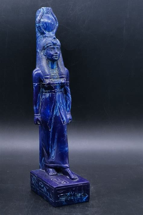 Statue Isis Blue Goddess Of Healing And Magic Altar Statue Etsy