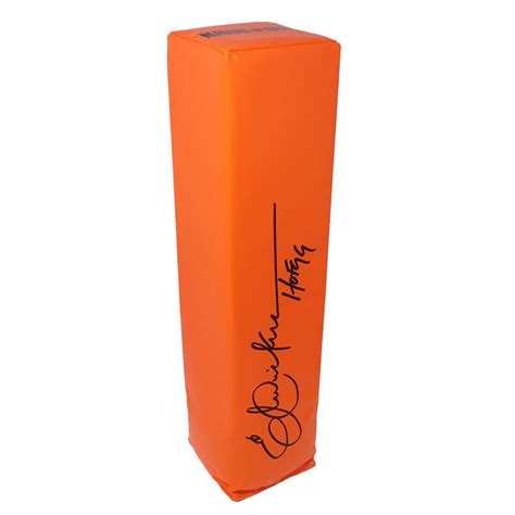 Eric Dickerson Signed End Zone Pylon Inscribed Hof 99 Schwartz