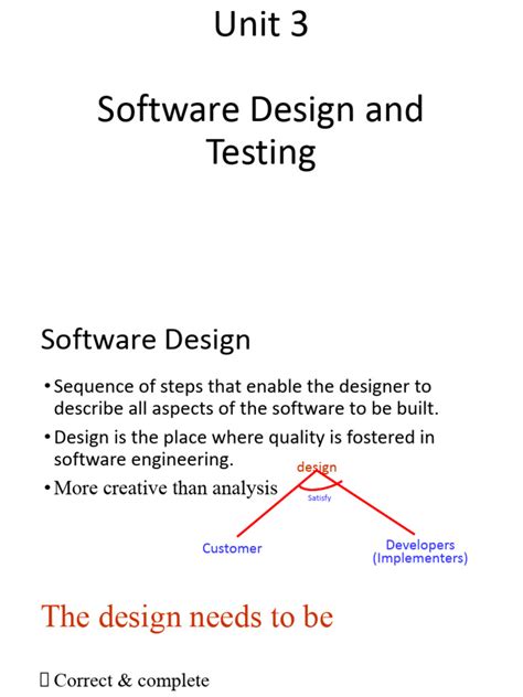 Unit 3 Software Design And Testing Part1 Pdf Software Testing Object Computer Science