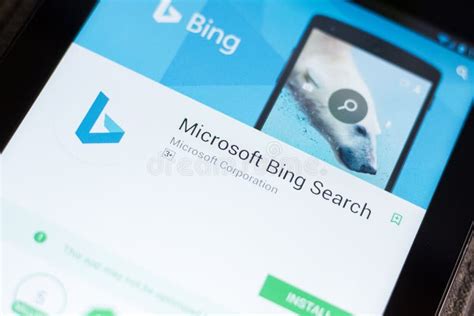 Ryazan Russia June 24 2018 Microsoft Bing Search Mobile App On The