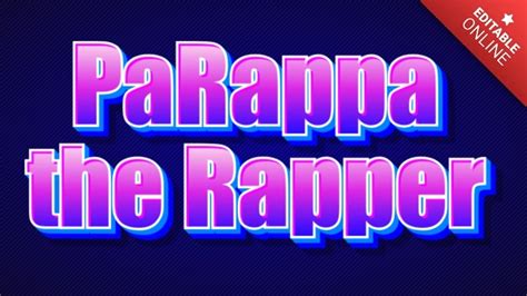 Parappa The Rapper Text Effect Generator