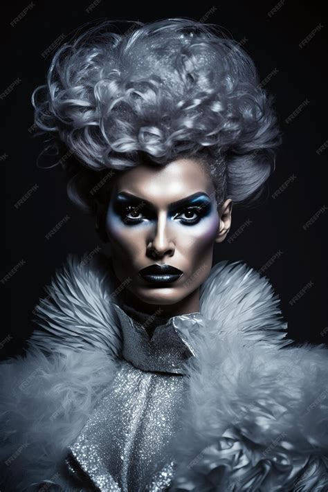 Premium Photo Man Dressed As Woman And Wearing Drag Queen Style