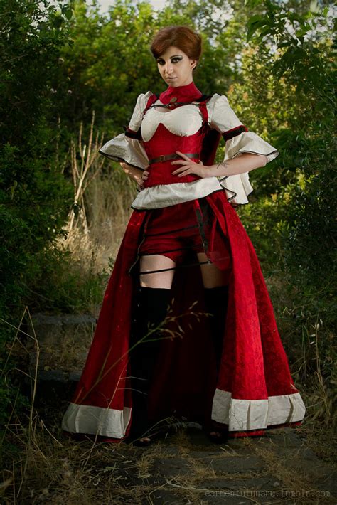 Steampunk Gothic Red Riding Hood Custom Made Outfit Damask
