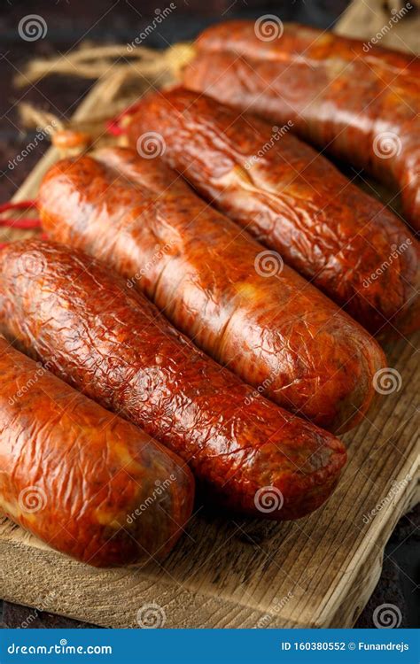 Traditional Balearic Raw Cured Meat Sobrassada Sausage Made From Ground