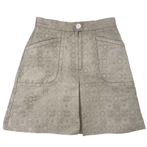 Chloe Skirts Vintage Chloe Gold And Silver Jacquard Silk Blend Mod