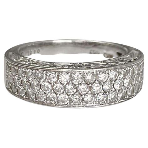 14k White Gold Diamond Pave Ring For Sale At 1stdibs