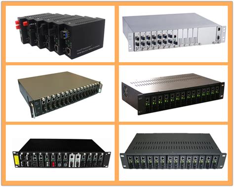 2 U Rack Mounted Fiber Optic Media Converter With 19 Inch 16port Media