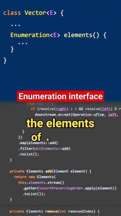 Enumeration Interface In Java Programming Coding Interview Java8
