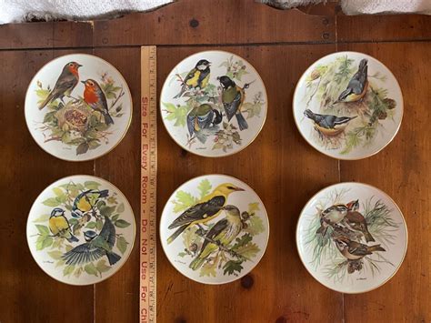 Set Of 6 Wwf Bird Plates Circa 1985 1986