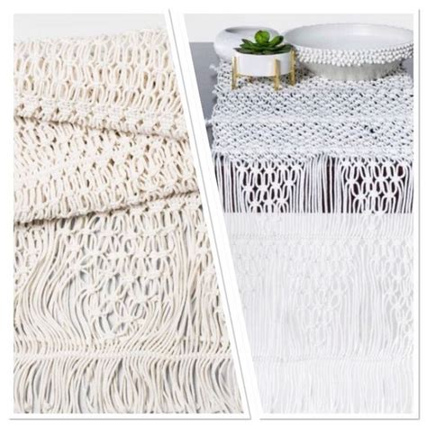 New Threshold Macrame Table Runner On Mercari Macrame Table Runner