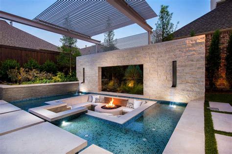 Modern Sunken Lounge Pool Design Luxury Urban Pool Design Modern