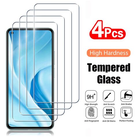 4pcs Tempered Glass For Xiaomi Mi 10 11 Lite 10t 11t Pro 11i Mi 9t 9