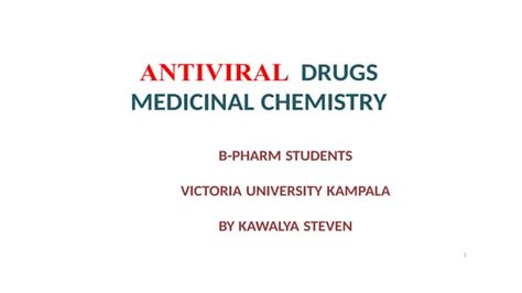 Antiviral Structure Activity Relationshippptx