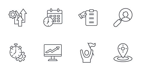 Performance Management Icons Set Performance Management Pack Symbol
