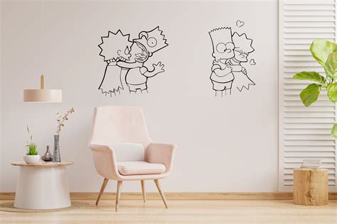 Simpsons Svg Laser Cut File Bart Lisa Download Digital File 