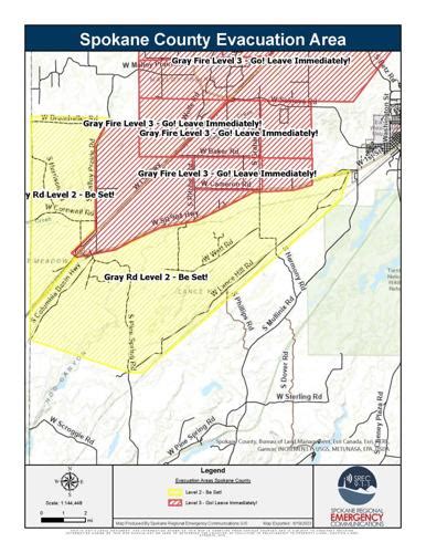 Gray Fire Evacuation Map 8 21 9 A M