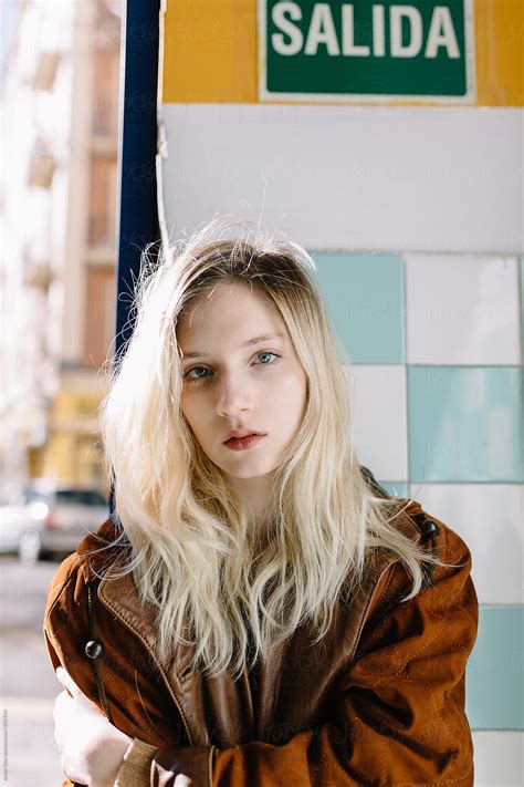 Beautiful Young Model In Sunlight On Street By Stocksy Contributor