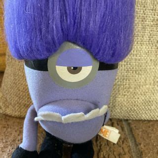 Despicable Me 2 Purple Minion Evil Plush Toy 10” Soft Doll 58222331