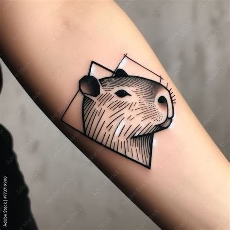Tattoo Designs Inspired By Capybaras Tattoo Logos With Happy Capybara