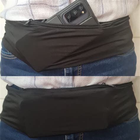 Waist Lycra Zip Storage Pouch Plain Colours Diabetic Accessories