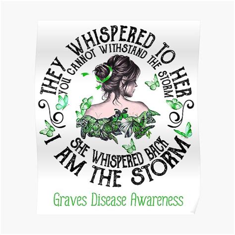 Women Graves Disease Warrior I Am The Storm Poster By Grooffos