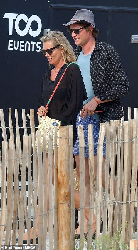 Kate Moss 45 Exhibits Her Supermodel Frame In Tiny Black Bandeau